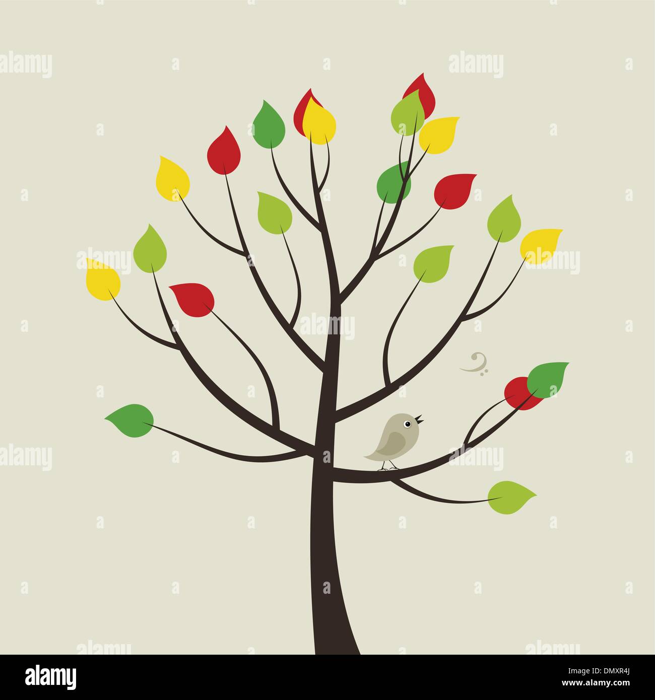 Tree a bird3 Stock Vector Image & Art - Alamy