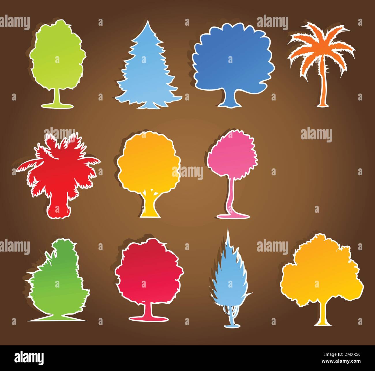 Wild grass trees autumn Stock Vector Images - Alamy