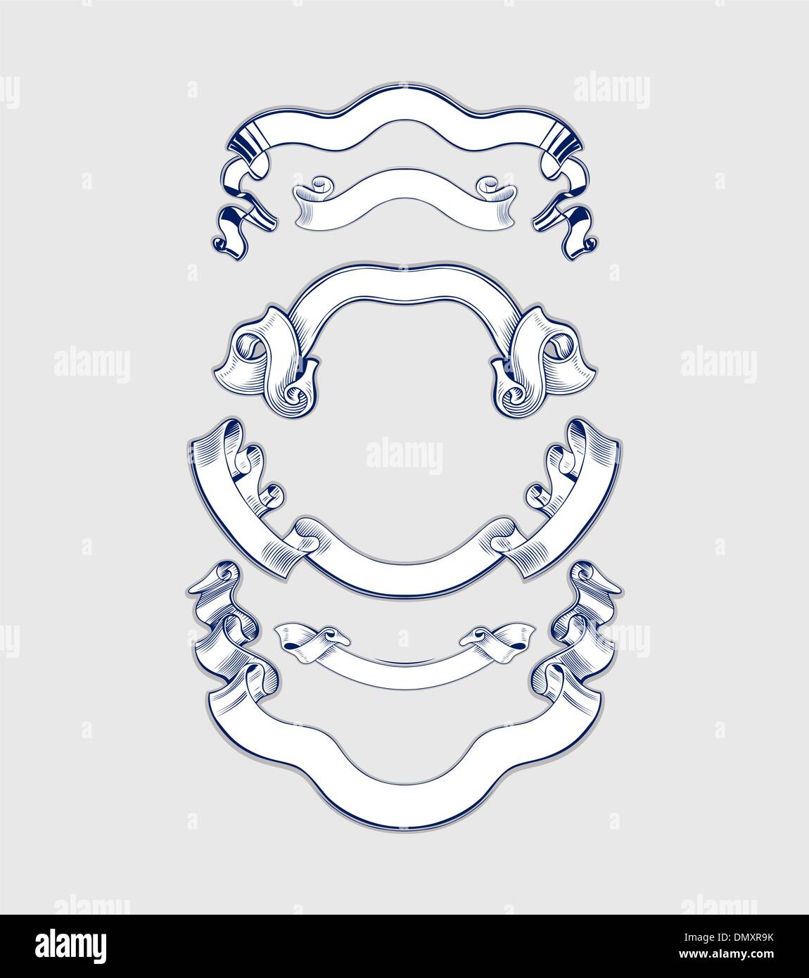 Vintage ribbon border hi-res stock photography and images - Alamy