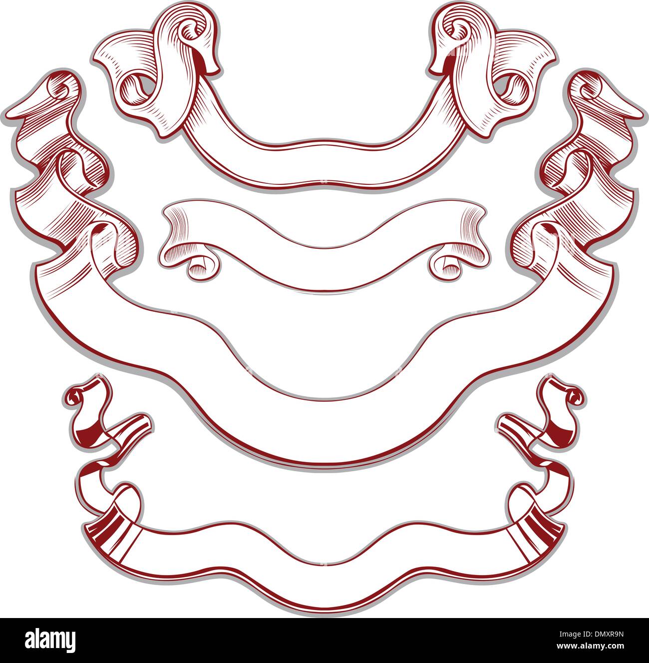 retro ribbon set Stock Vector Image & Art - Alamy