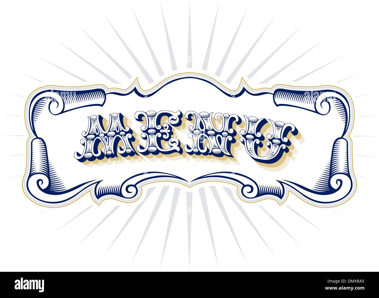 Classic ribbon frame retro Stock Vector Images - Alamy