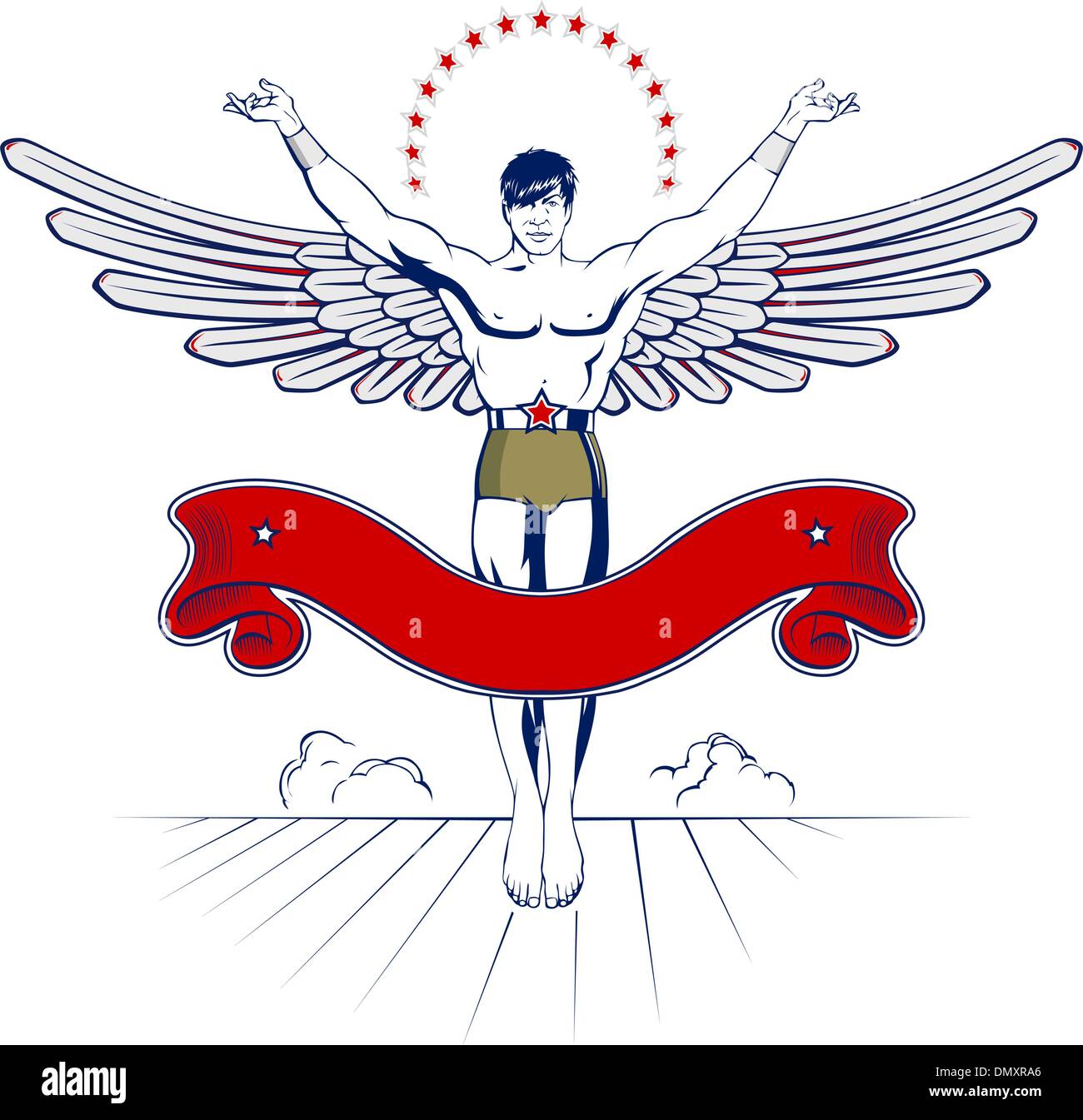 angel wing man emblem Stock Vector Image & Art - Alamy