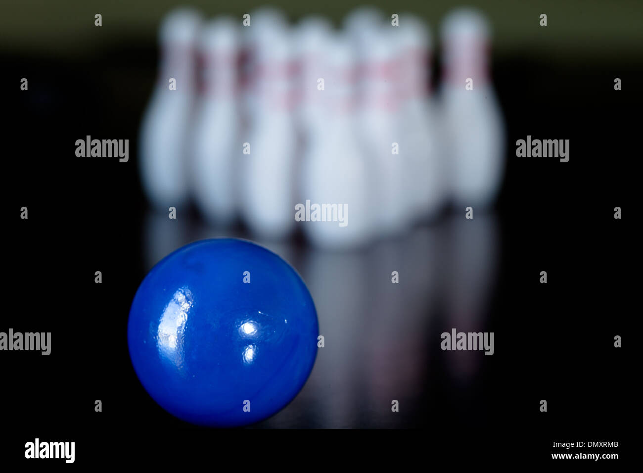 Ball and pins Stock Photo - Alamy