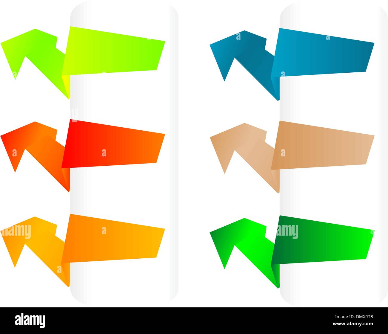 Vector set of origami paper banners Stock Vector Image & Art - Alamy