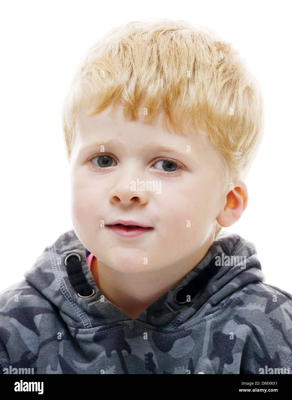 Young blond student looking serious with isolated background Stock ...