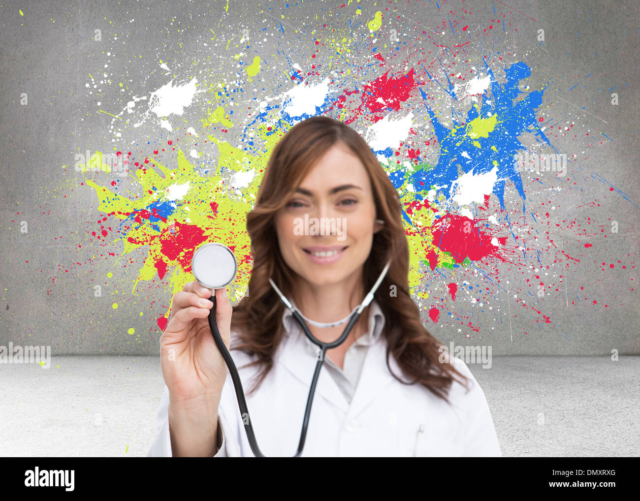 Digital composite happy doctor hi-res stock photography and images - Alamy