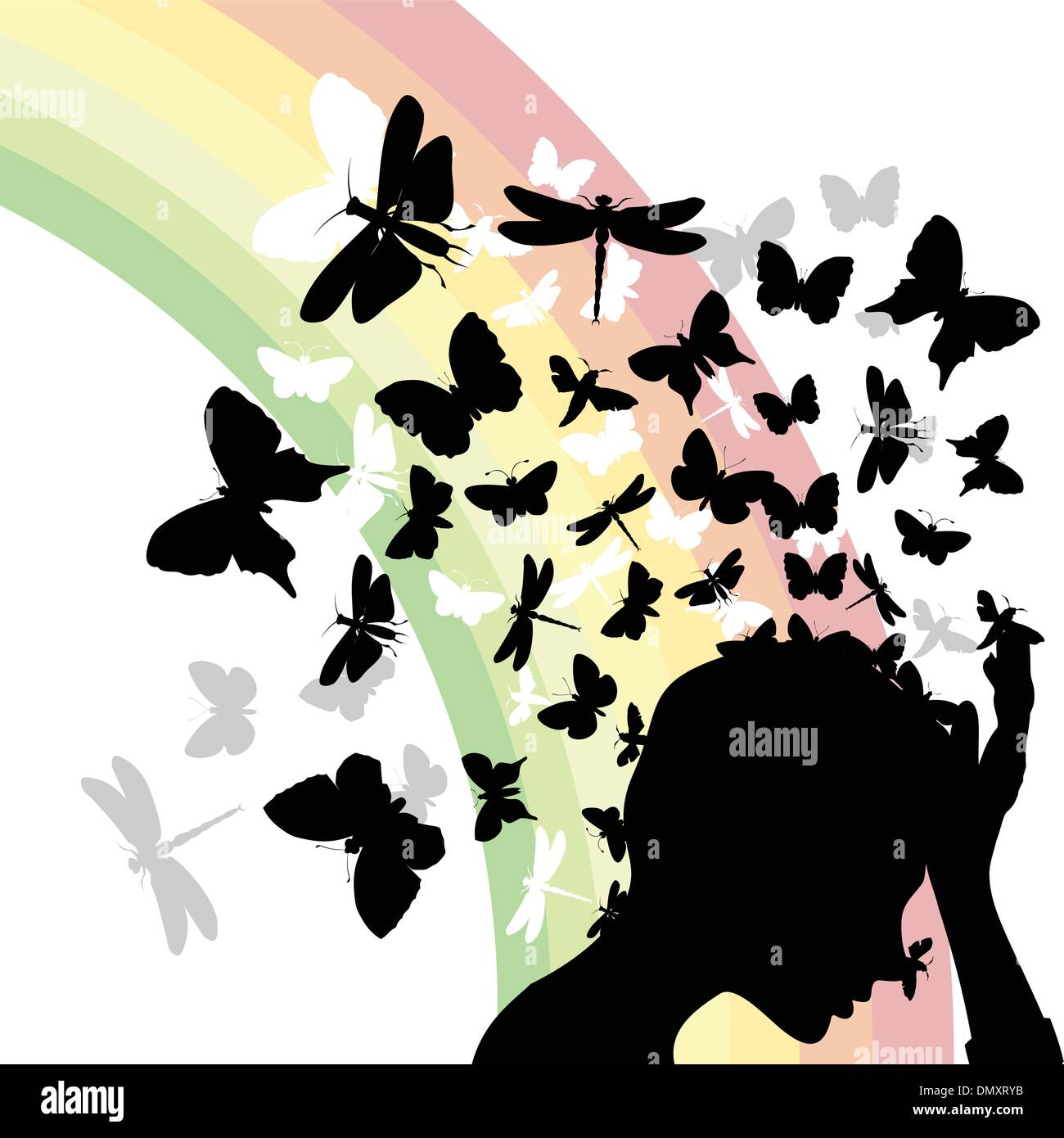 Butterfly image to colour Stock Vector Images - Alamy