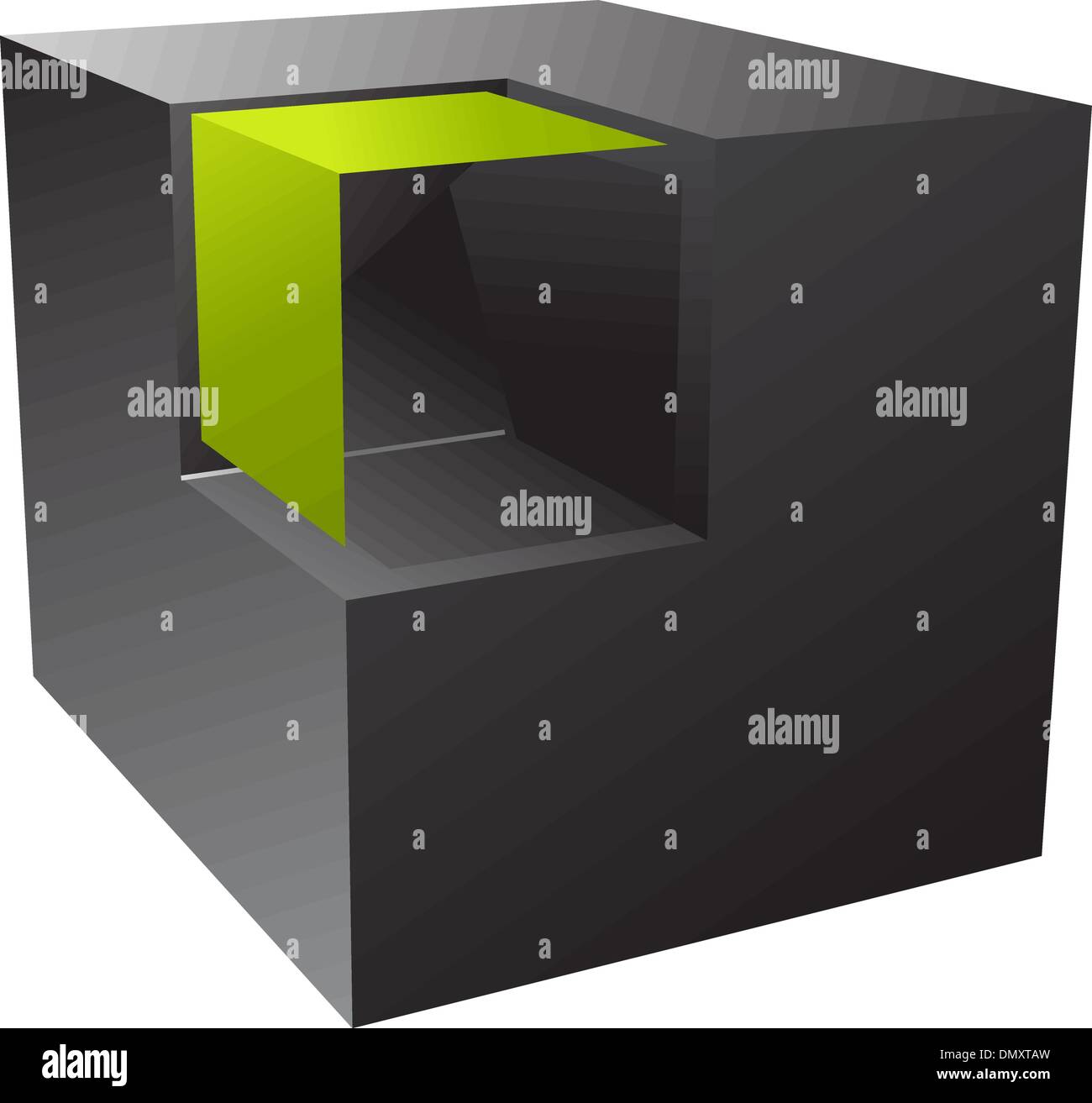 Black square cube hi-res stock photography and images - Alamy