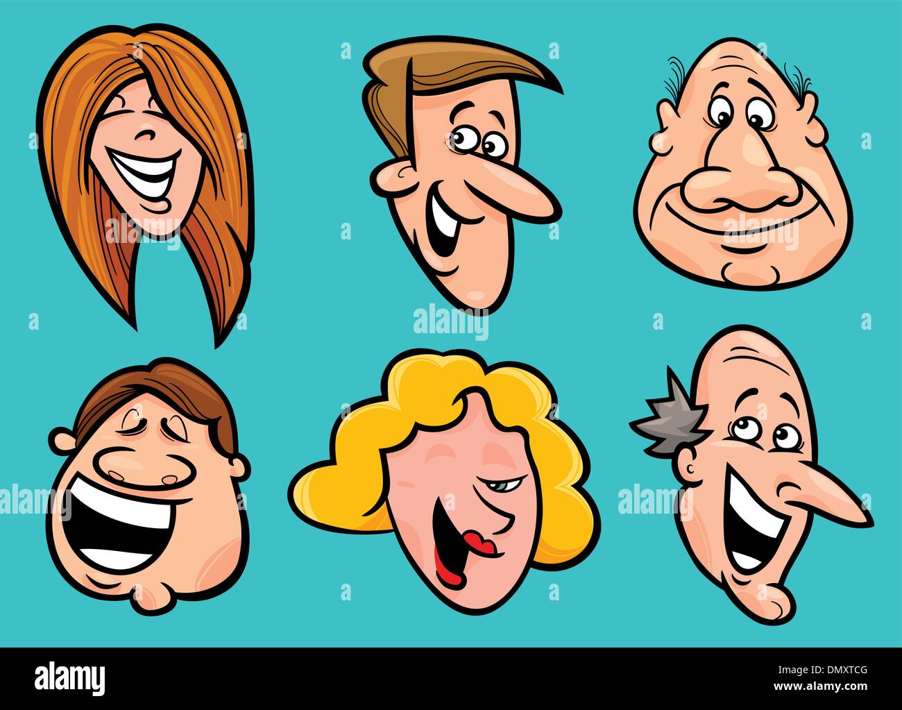 set of happy people faces Stock Vector Image & Art - Alamy