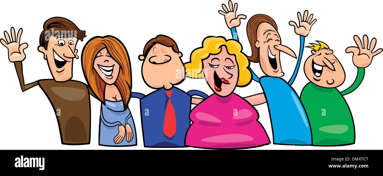 Group of happy people Stock Vector Image & Art - Alamy