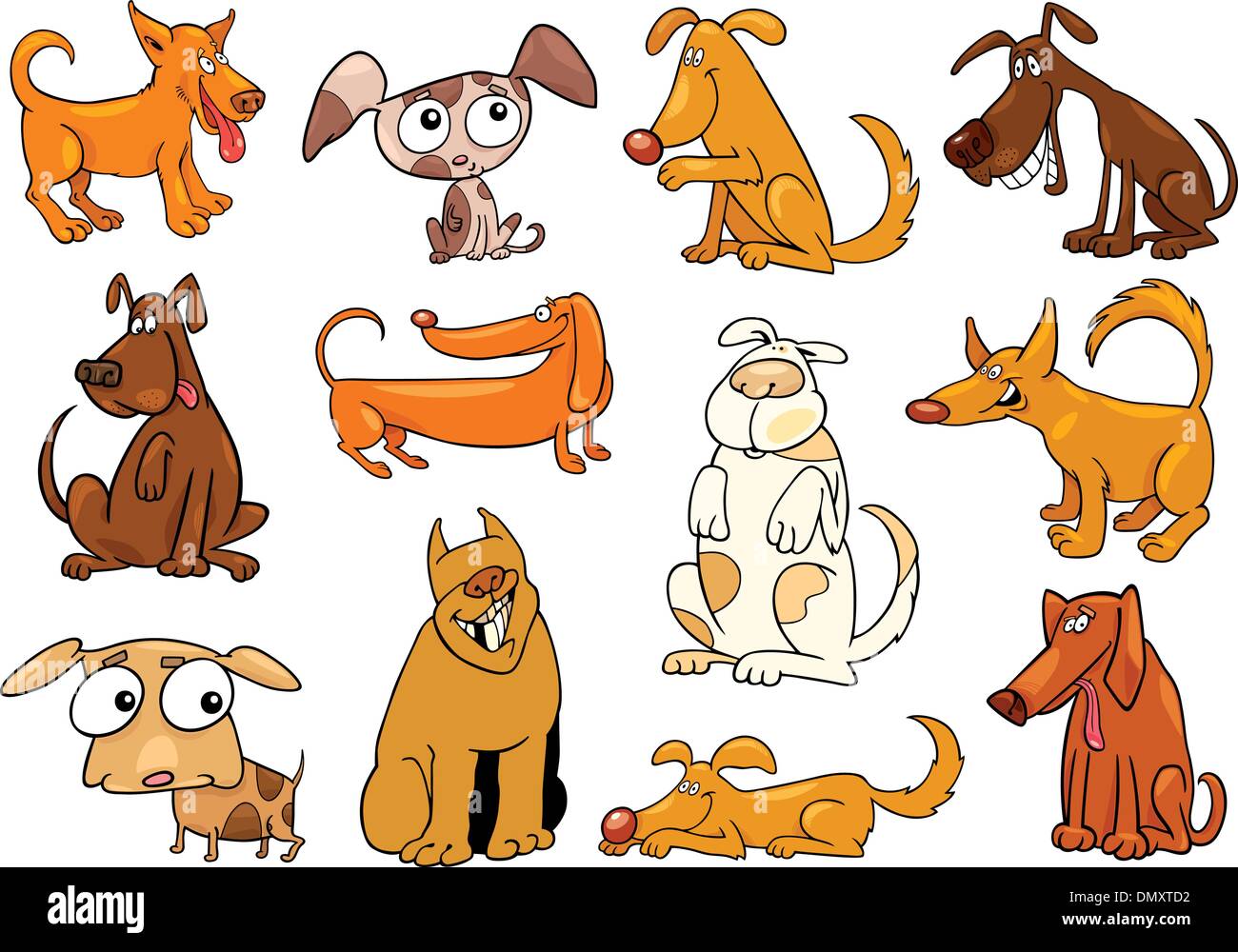 cartoon dogs set Stock Vector Image & Art - Alamy