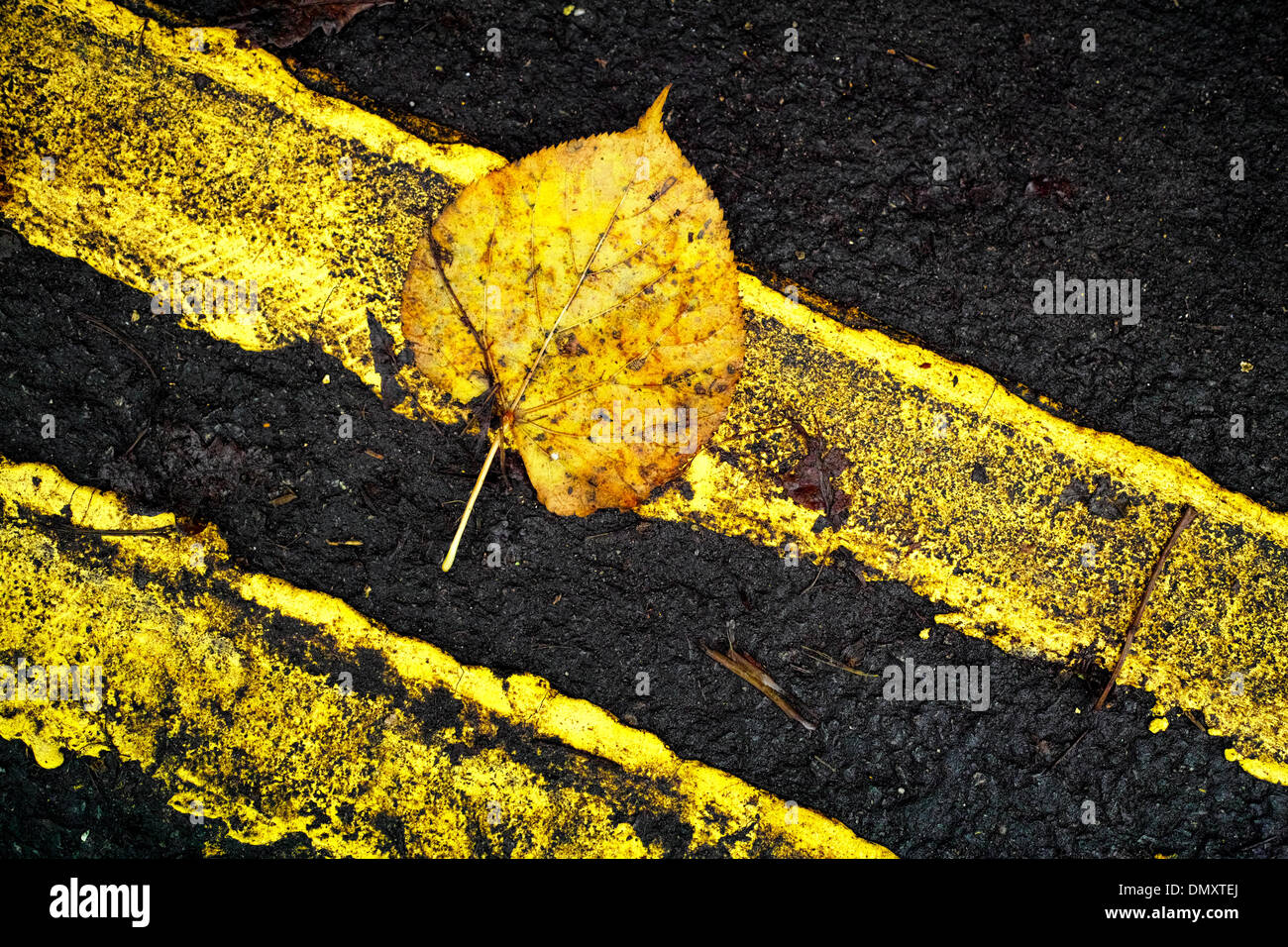 Double yellow line road hi-res stock photography and images - Alamy