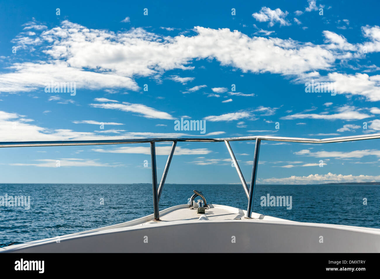 Sea view from the front of the boat Stock Photo - Alamy