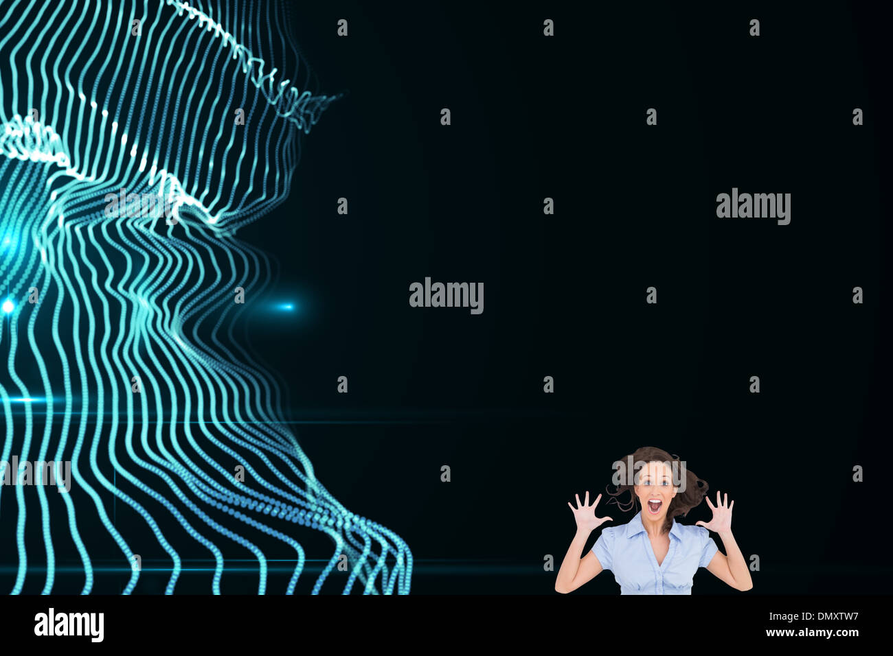 Composite image of cheerful classy businesswoman having fun Stock Photo ...