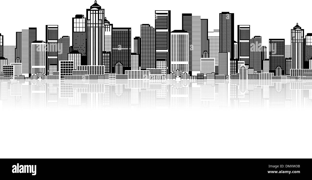 Cityscape seamless background for your design, urban art Stock Vector ...