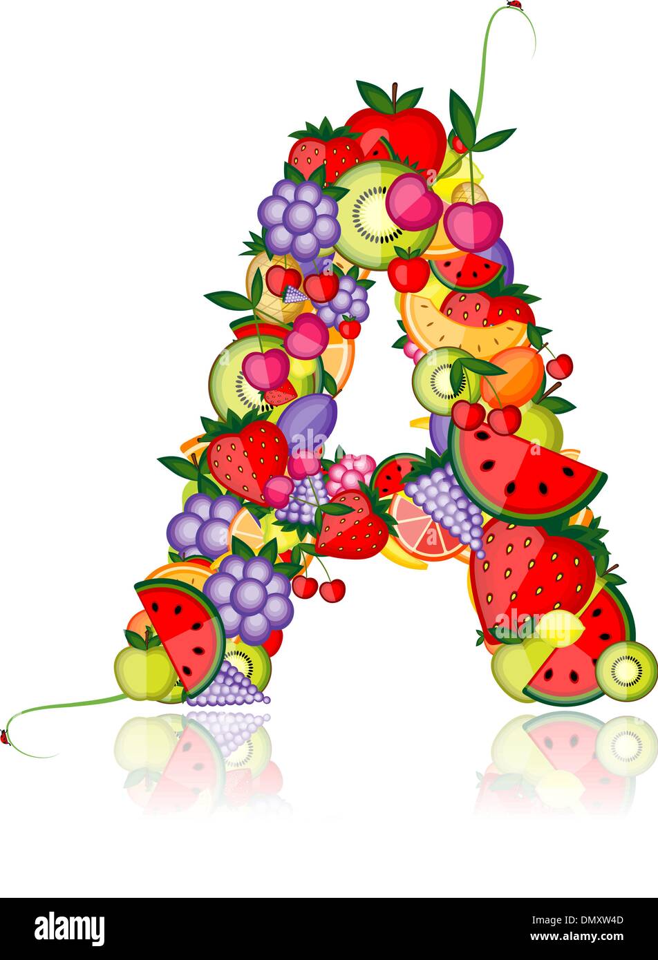 Fruit letter for your design. See others in my gallery Stock Vector ...