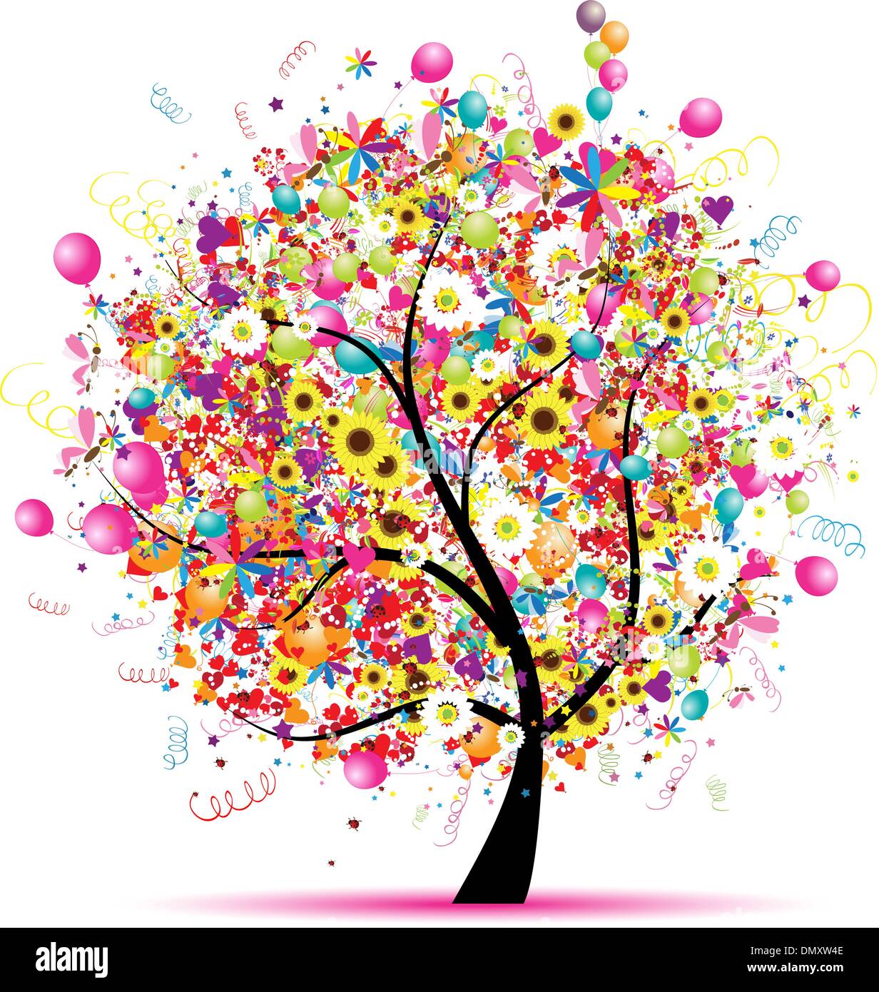 Happy holiday funny tree Stock Vector Images - Alamy