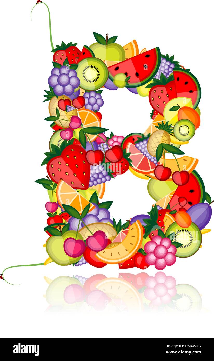 Fruit letter for your design. See others in my gallery Stock Vector ...