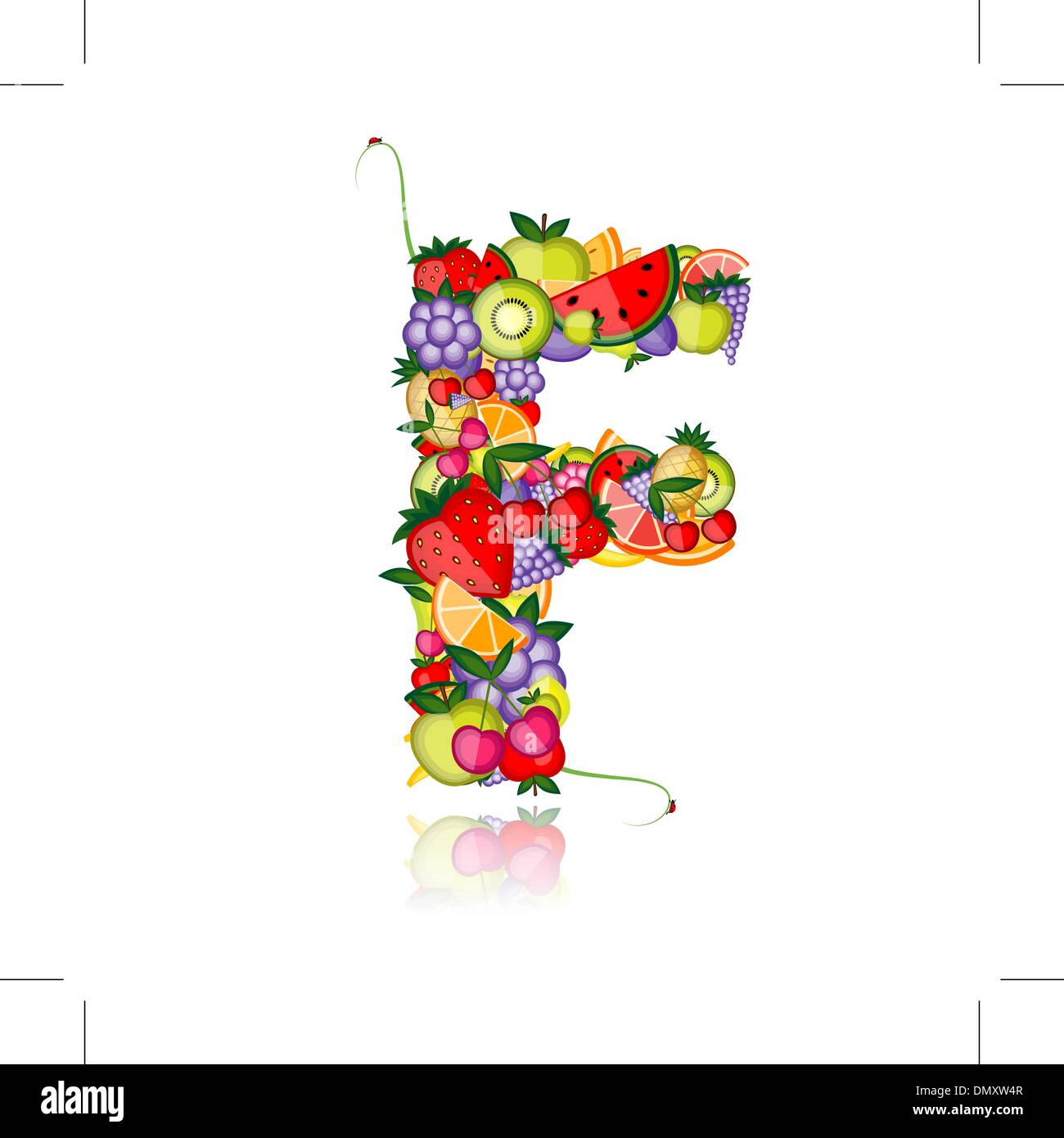 Fruit letter for your design. See others in my gallery Stock Vector ...
