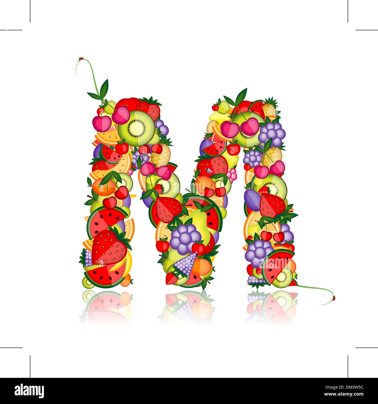 Fruit letter for your design. See others in my gallery Stock Vector ...