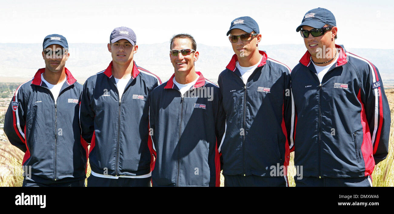 Apr 06, 2006; Rancho Mirage, CA, USA; The US Davis Cup team: JAMES ...