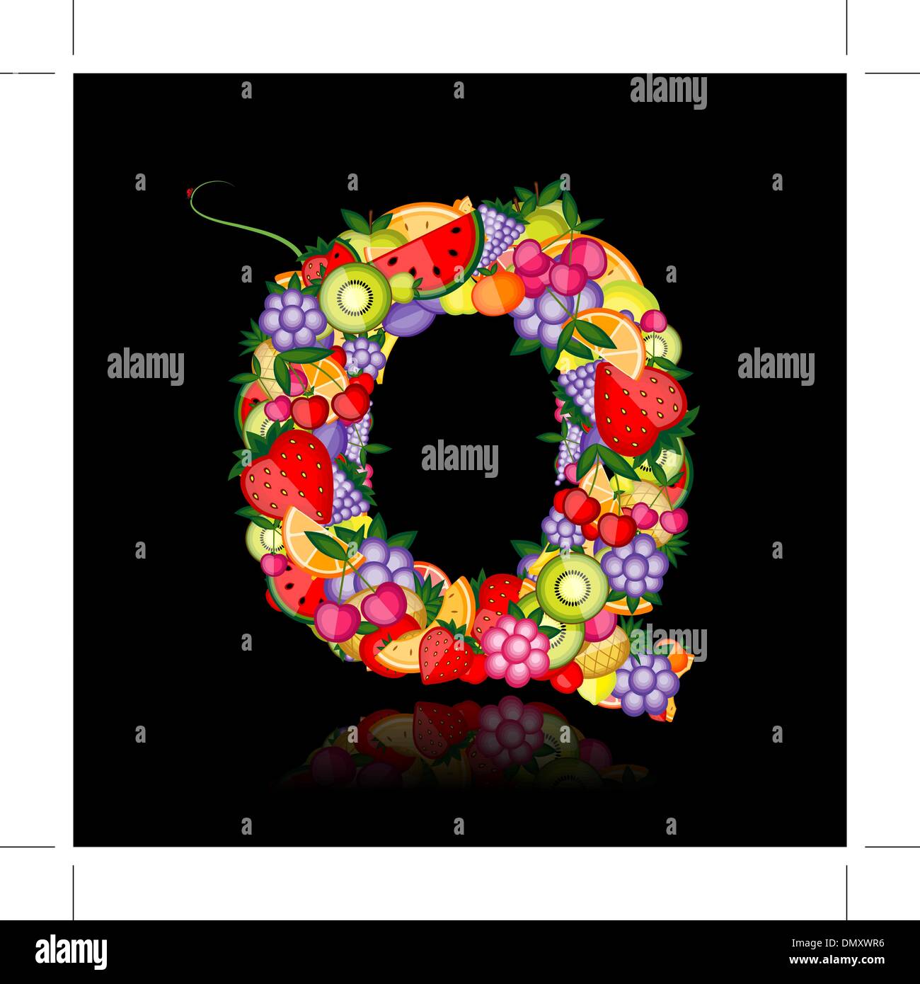 Fruit letter for your design. See others in my gallery Stock Vector ...