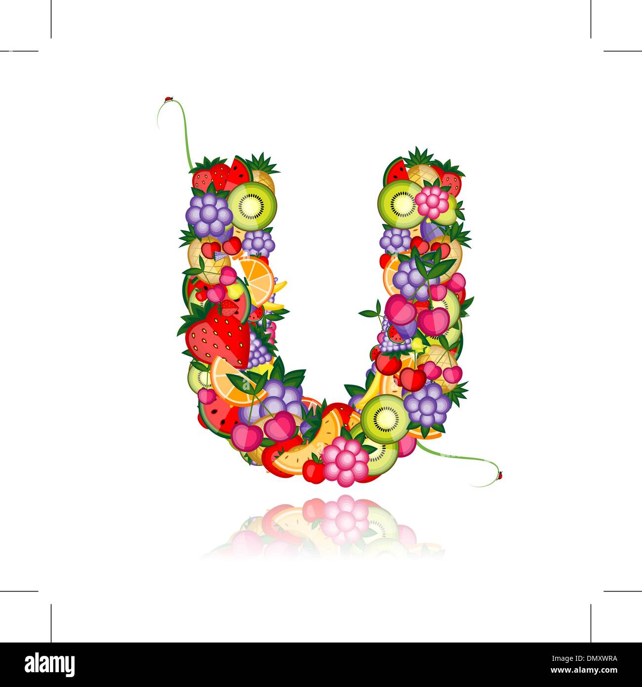 Fruit letter for your design. See others in my gallery Stock Vector ...