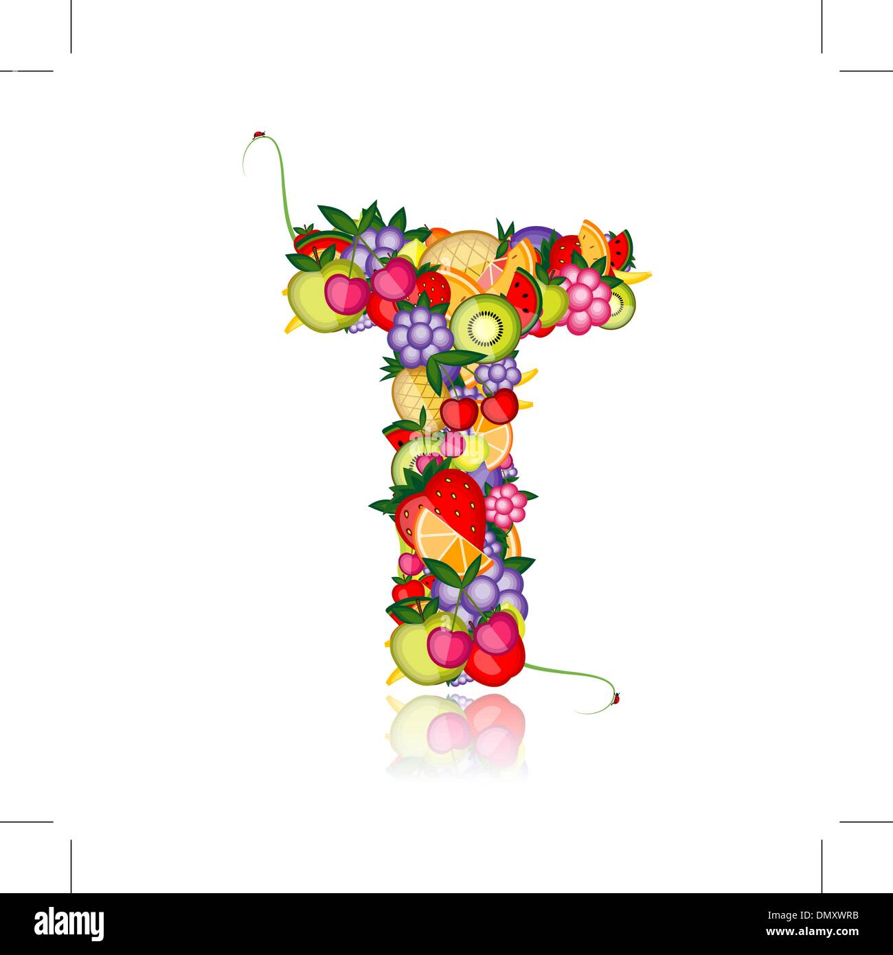 Fruit letter for your design. See others in my gallery Stock Vector ...