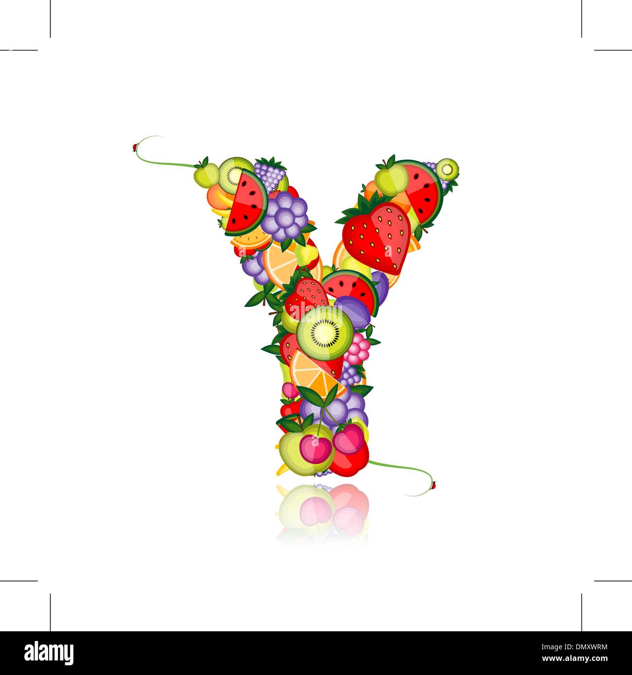 Fruit letter for your design. See others in my gallery Stock Vector ...