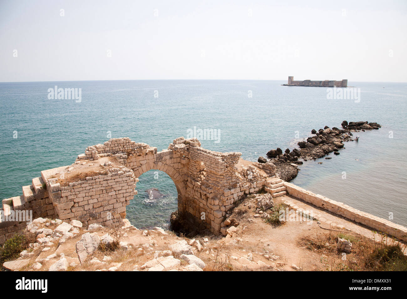 castle of korykos and castle of the virgin, kizkalesi, mediterranean ...