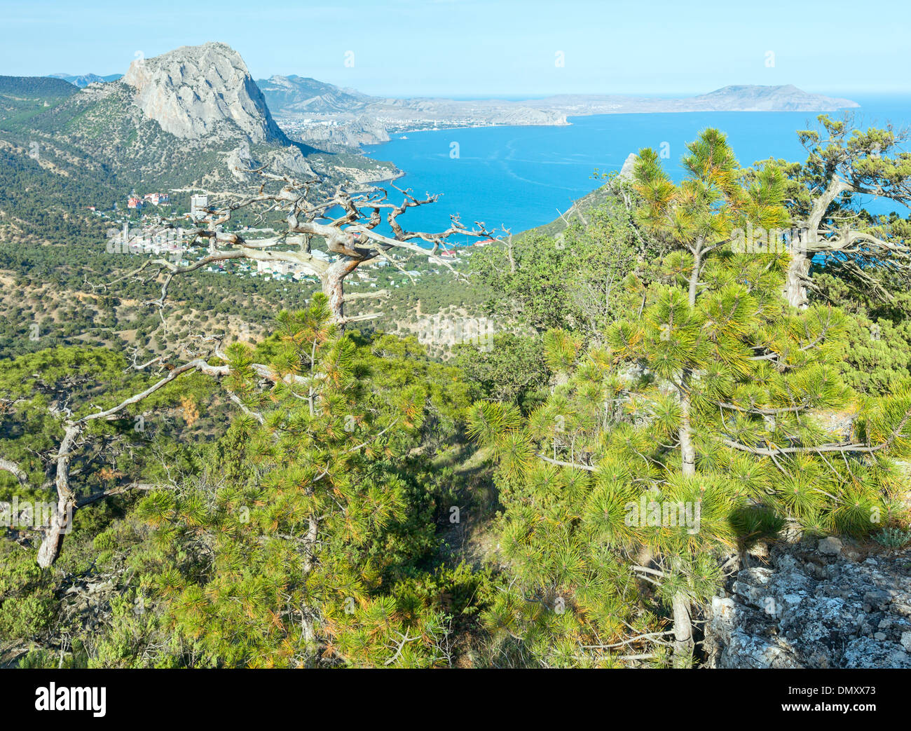 Coastline of Novyj Svit reserve summer view (Crimea, Ukraine Stock ...
