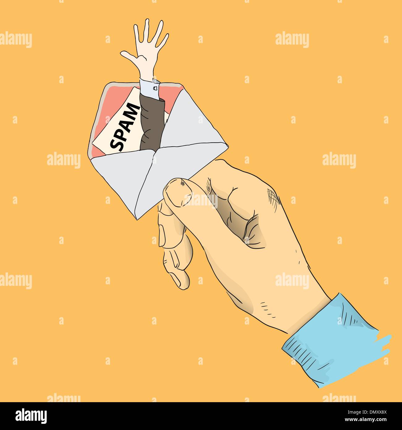 Hand envelope Stock Vector Images - Alamy