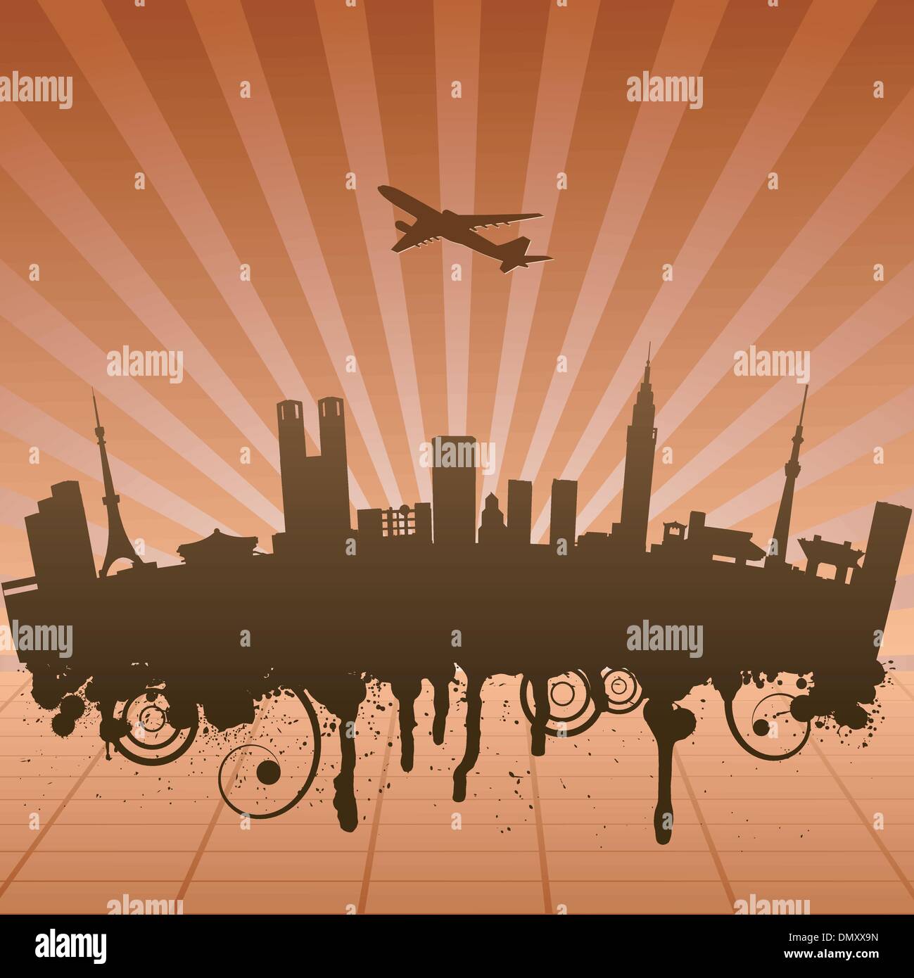 Vector illustration of urban landscape of Tokyo Stock Vector Image ...