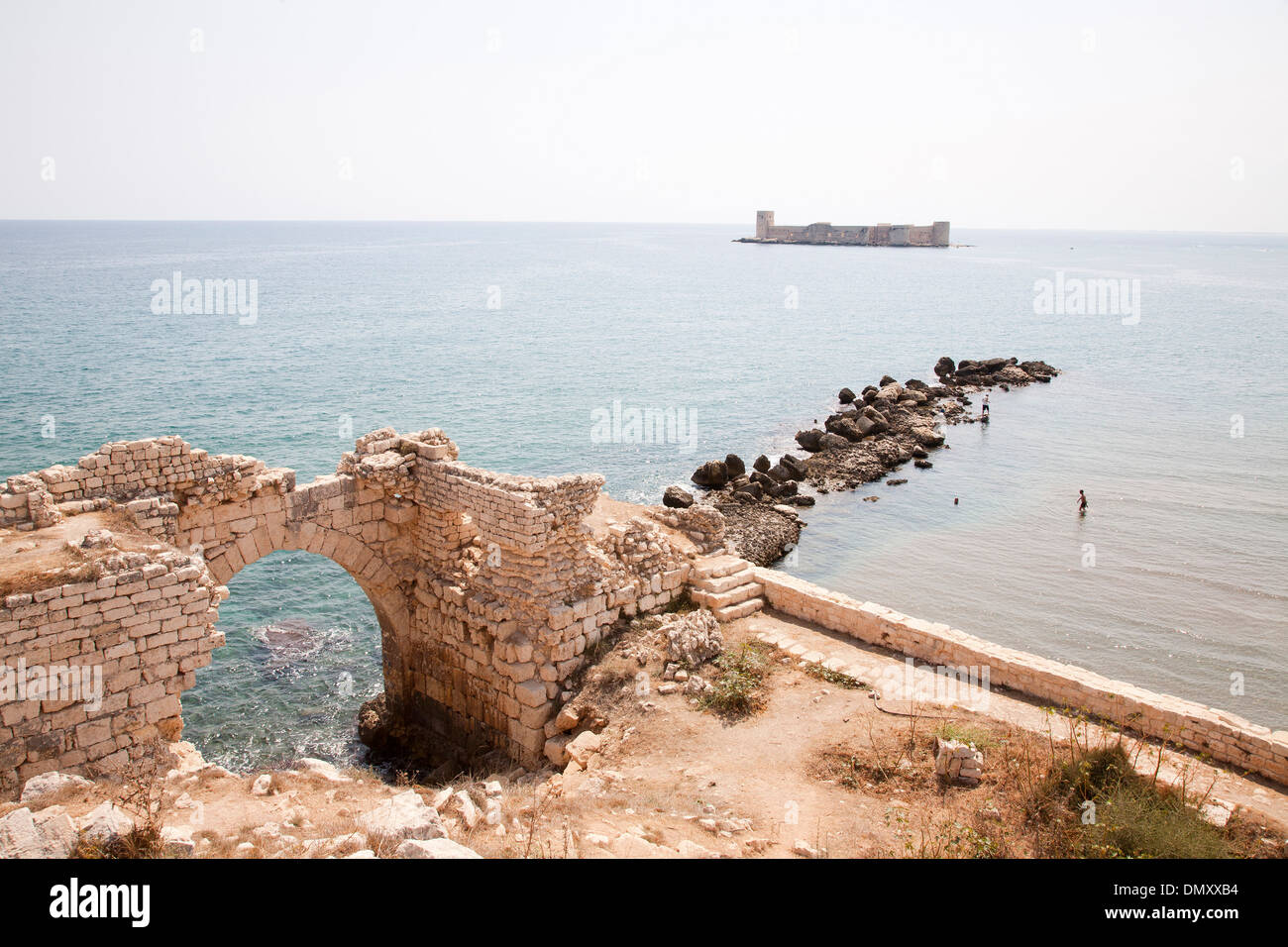 castle of korykos and castle of the virgin, kizkalesi, mediterranean ...