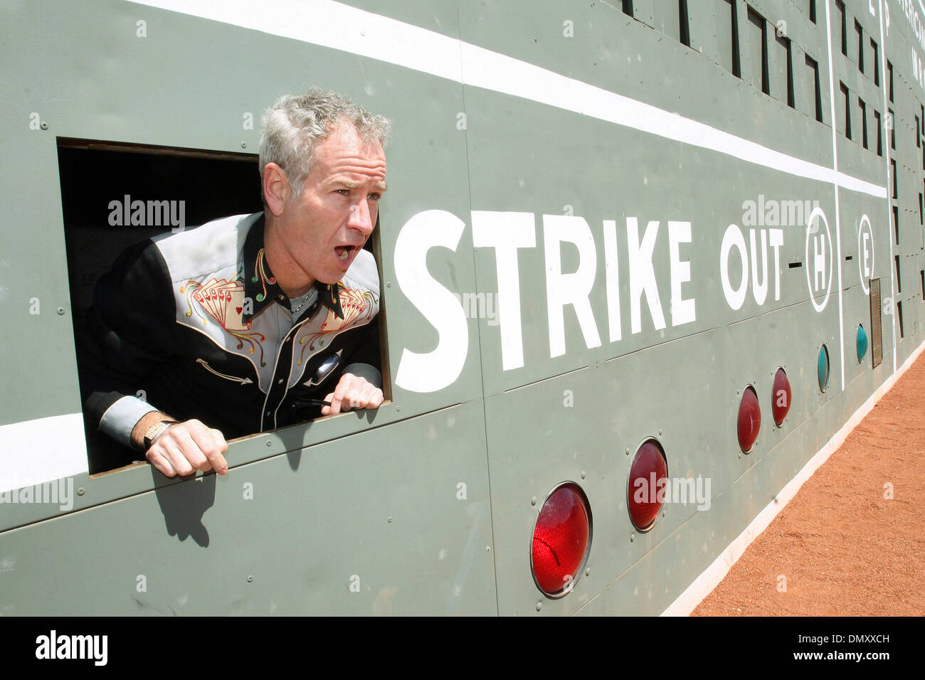 Apr 28, 2006; Boston, MA, USA; Tennis pro JOHN McENROE calls out STRIKE ...