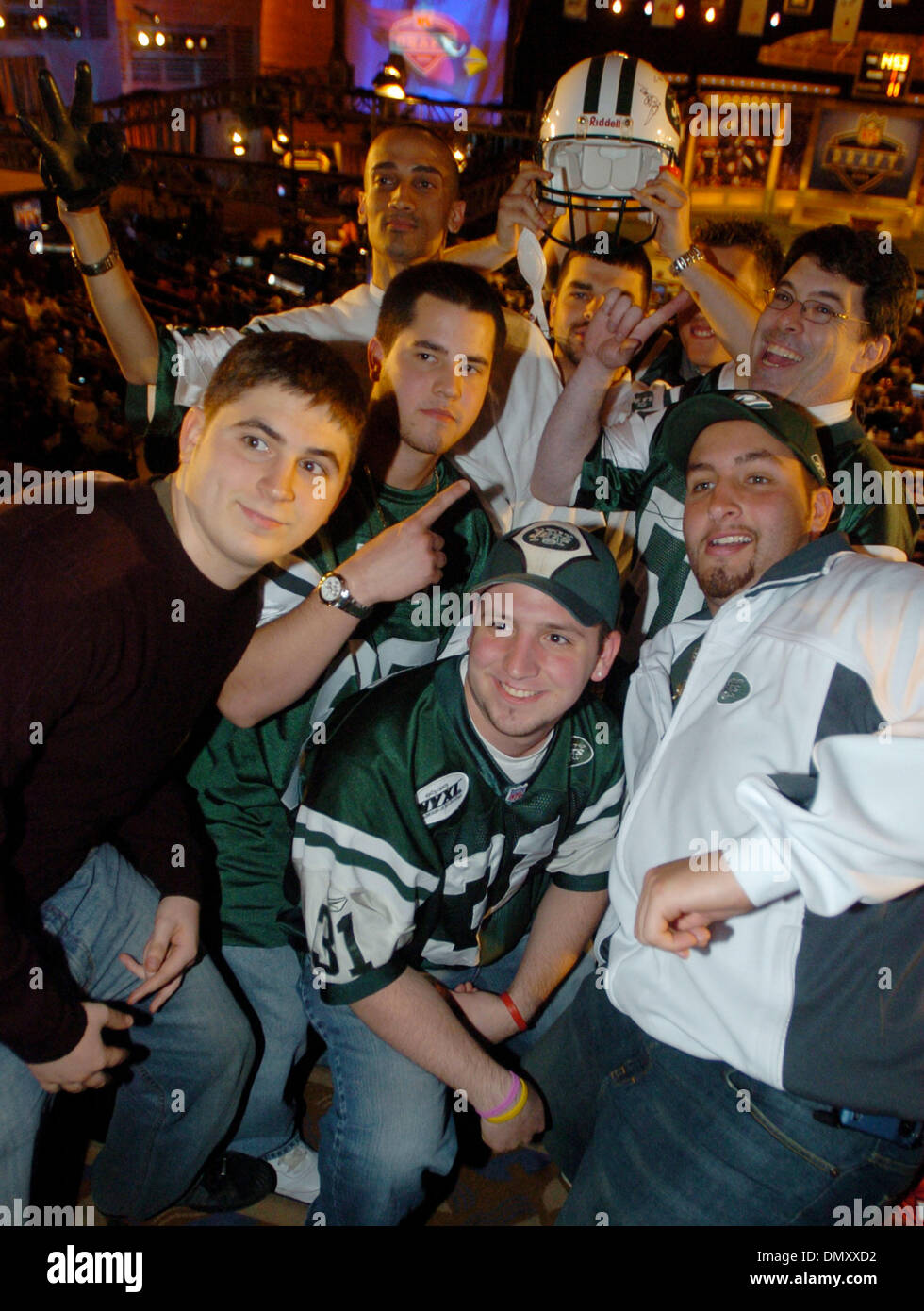 Apr 29, 2006; Manhattan, New York, USA; NFL Football: NY Jets fans live ...