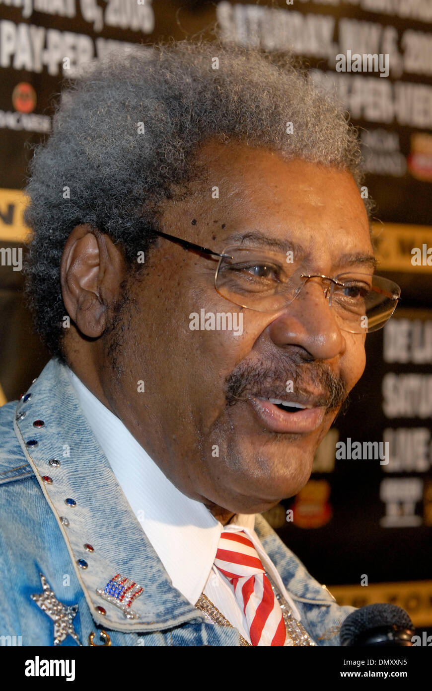 May 03, 2006; Las Vegas, NV, USA; Promoter DON KING takes the podium ...