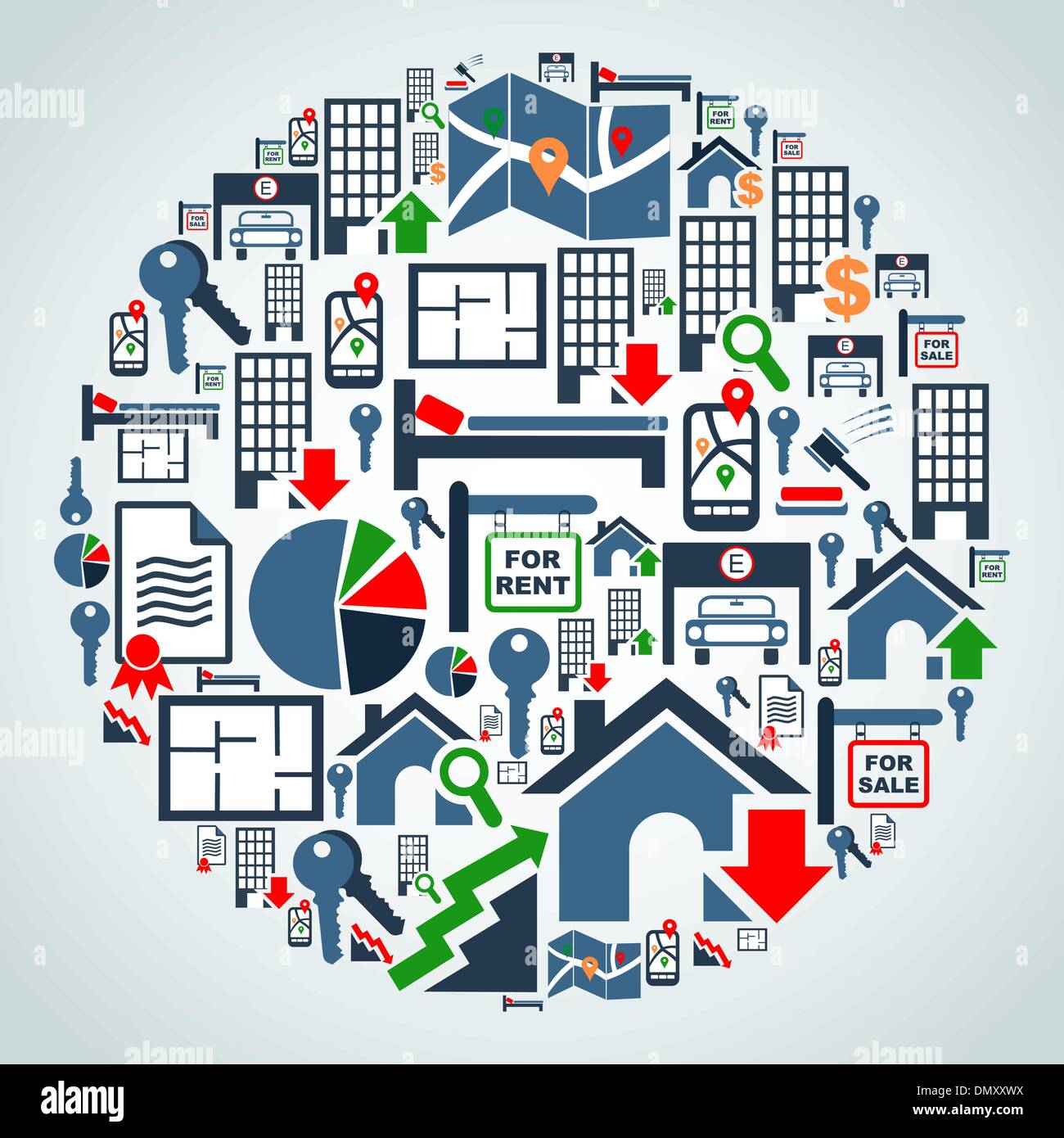 Property services market set Stock Vector Image & Art - Alamy