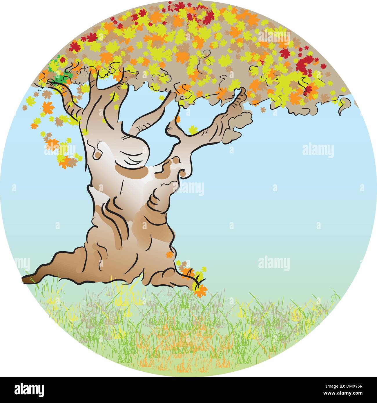 Label Round Fall Stock Vector Image & Art - Alamy