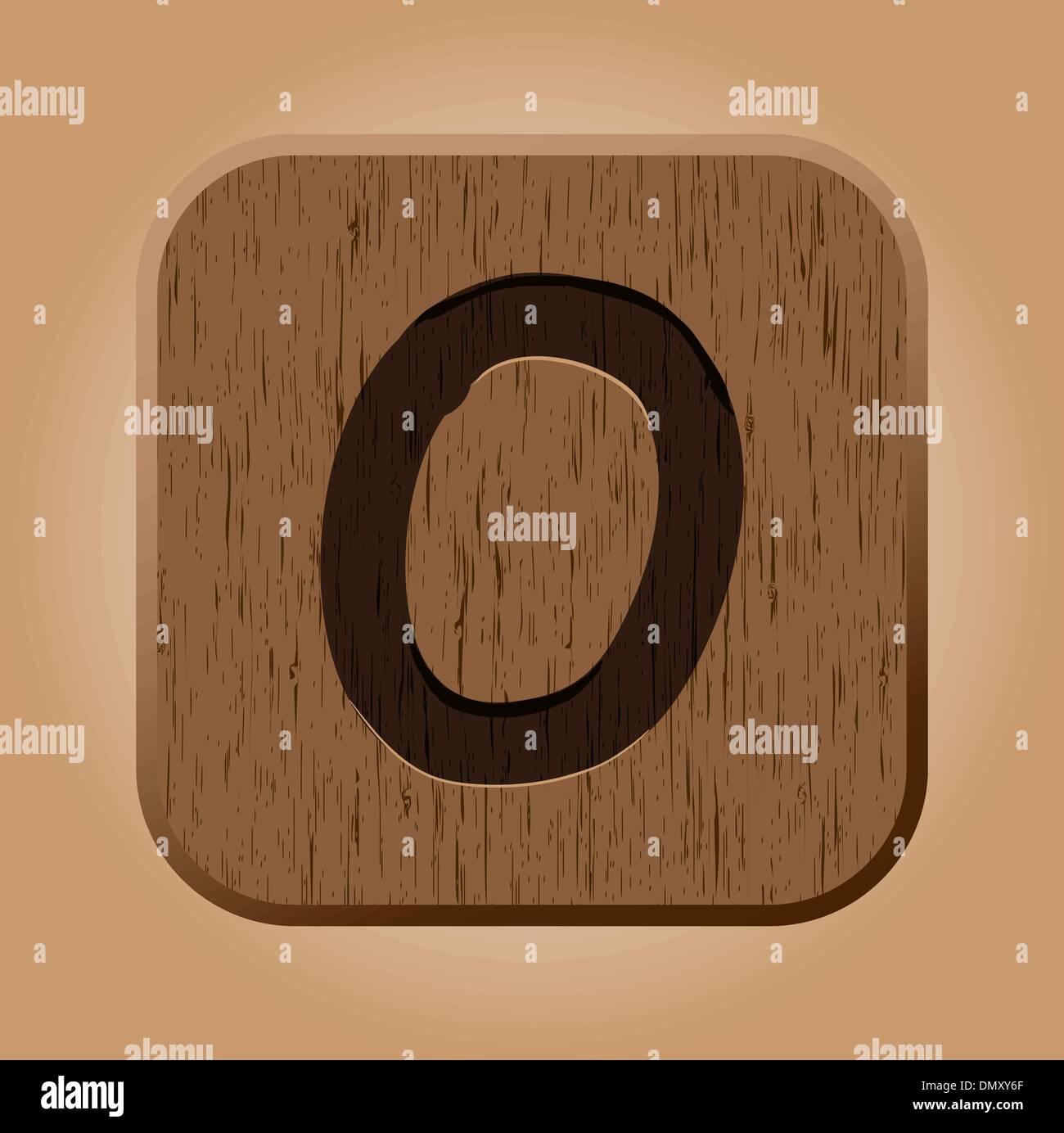 Hand drawn wooden letter O Stock Vector Image & Art - Alamy