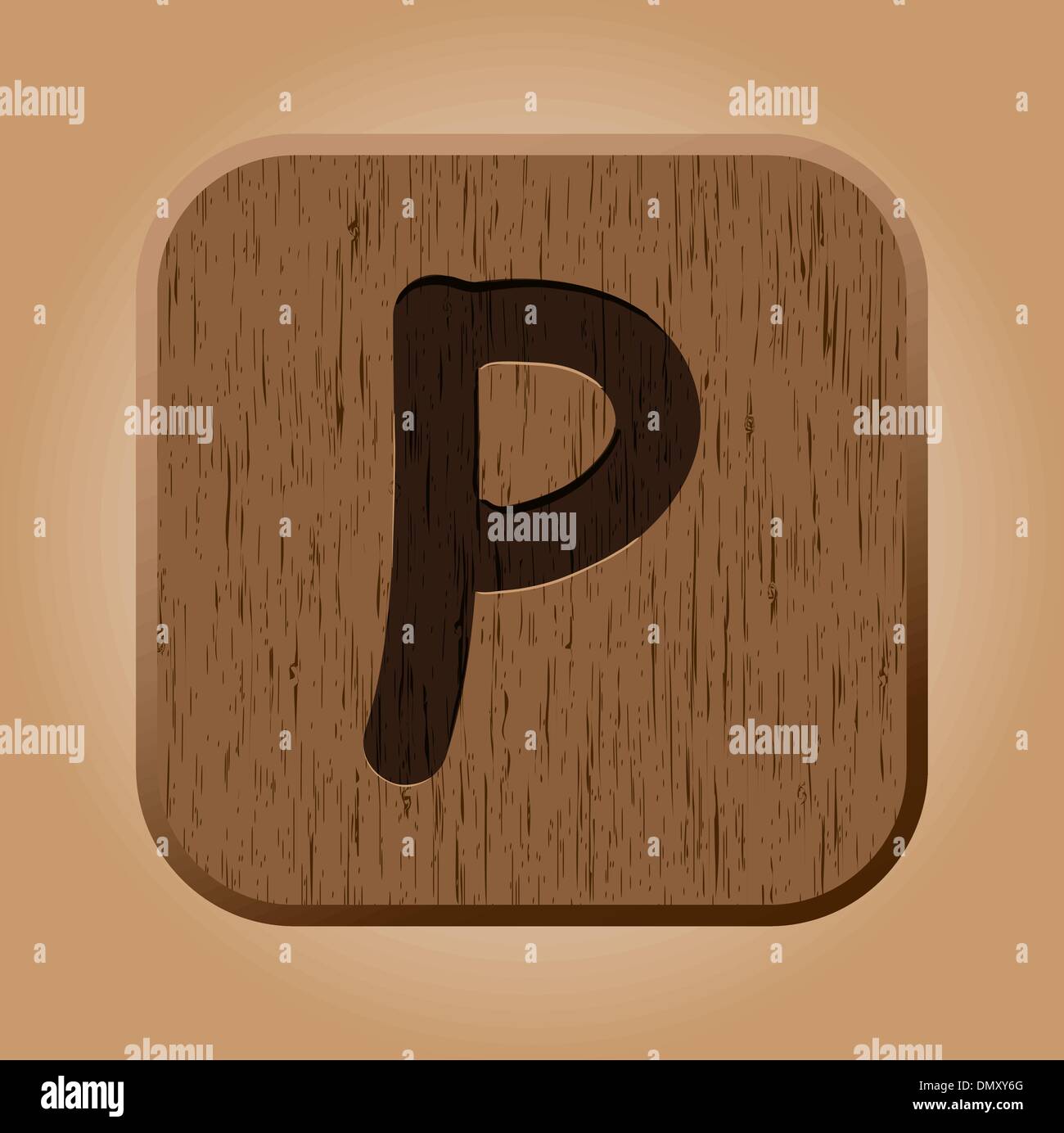 Hand drawn wooden letter P Stock Vector Image & Art - Alamy