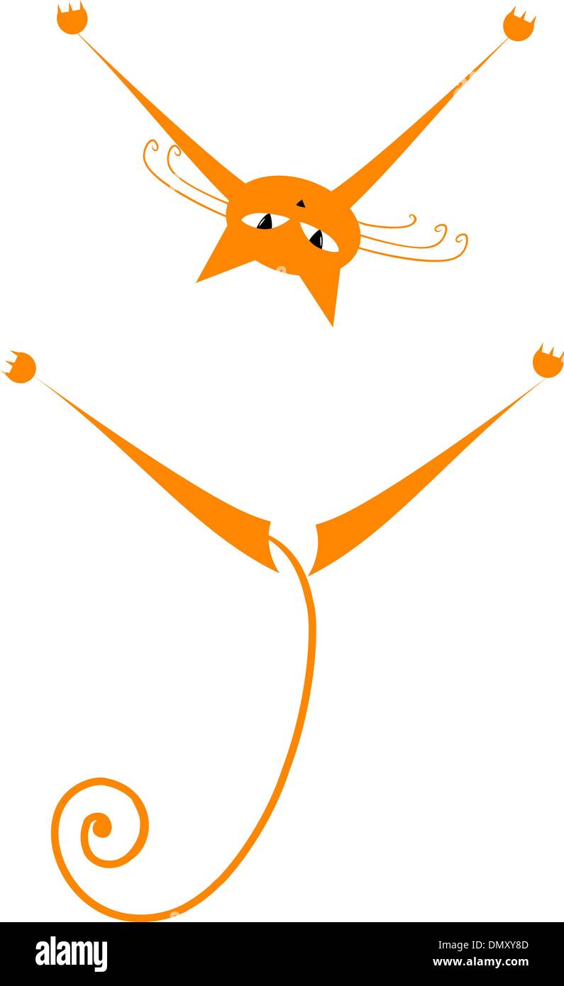 Orange cat with stripes Cut Out Stock Images & Pictures - Alamy