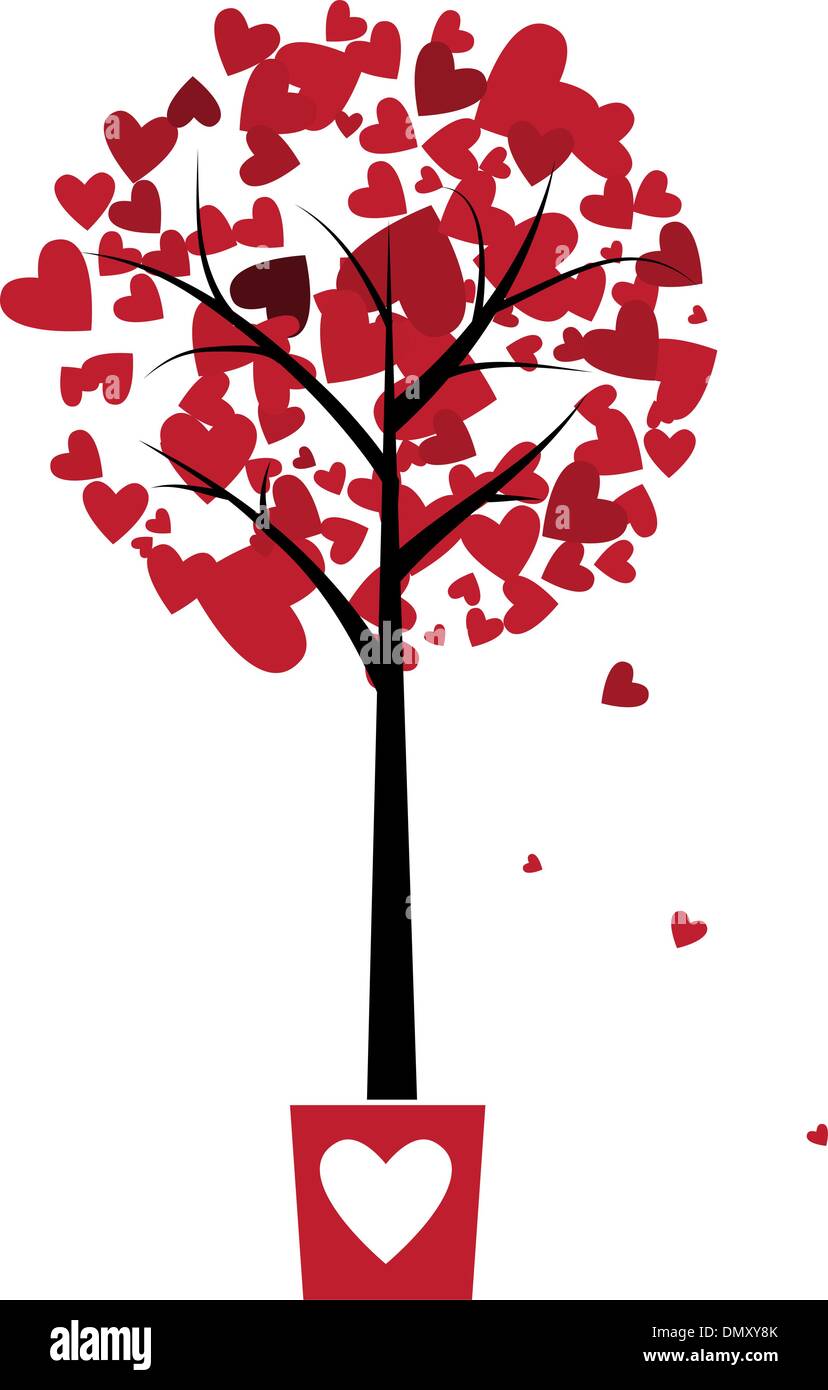 Bush tree in pot Stock Vector Images - Alamy