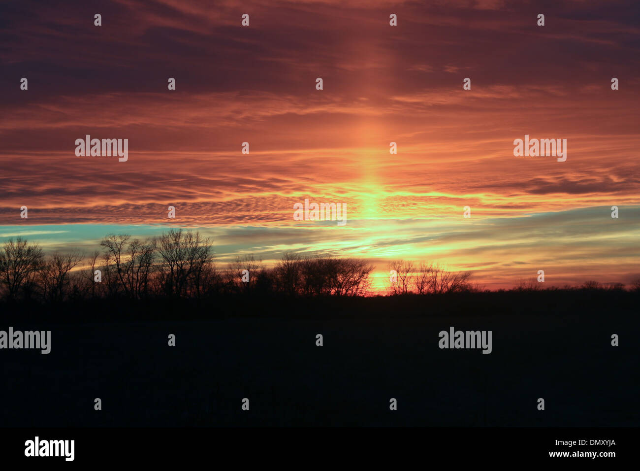 Sunset in the country Stock Photo - Alamy