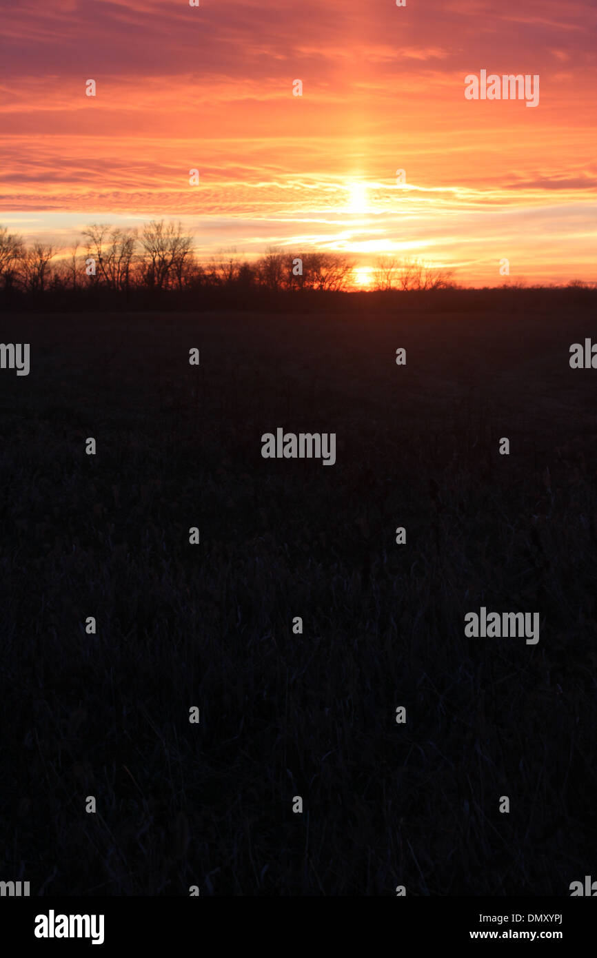 Walk in Country Sunset Stock Photo - Alamy