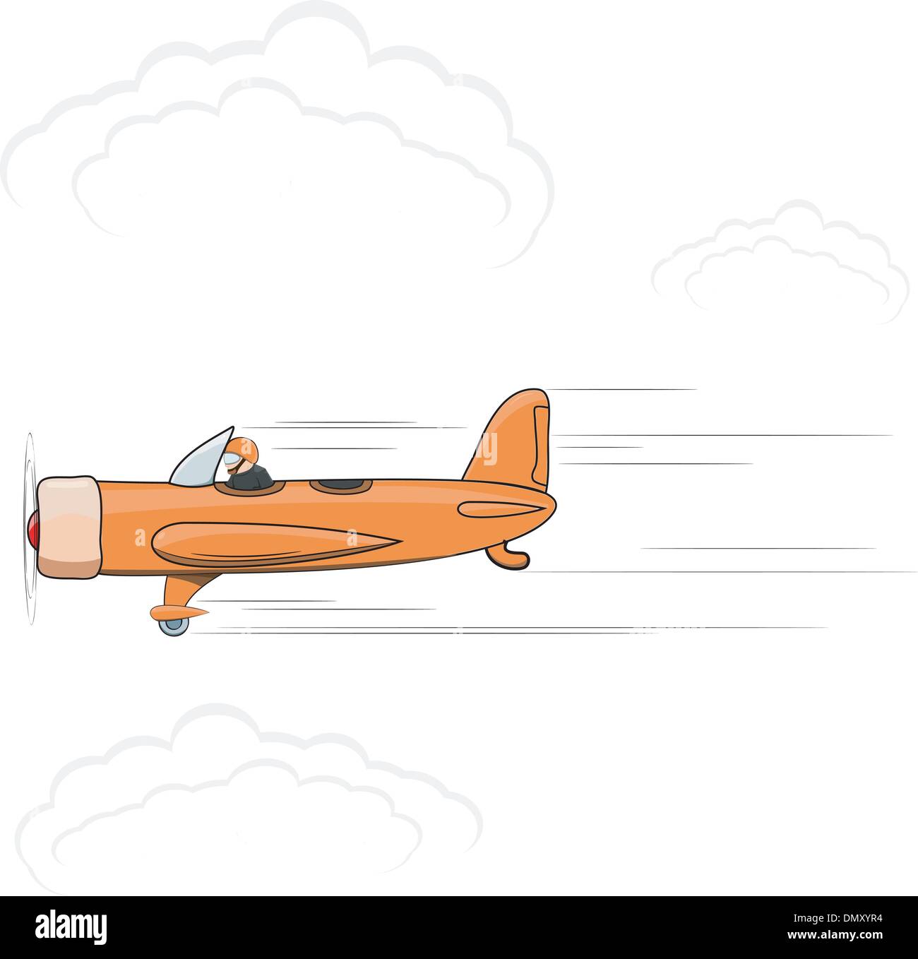 Vector illustration of a little cartoon of an airplane. EPS10 Stock ...