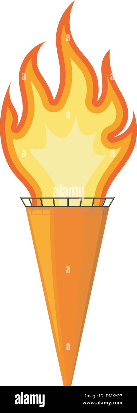 Vector illustration of a cartoon torch. EPS10 Stock Vector Image & Art ...