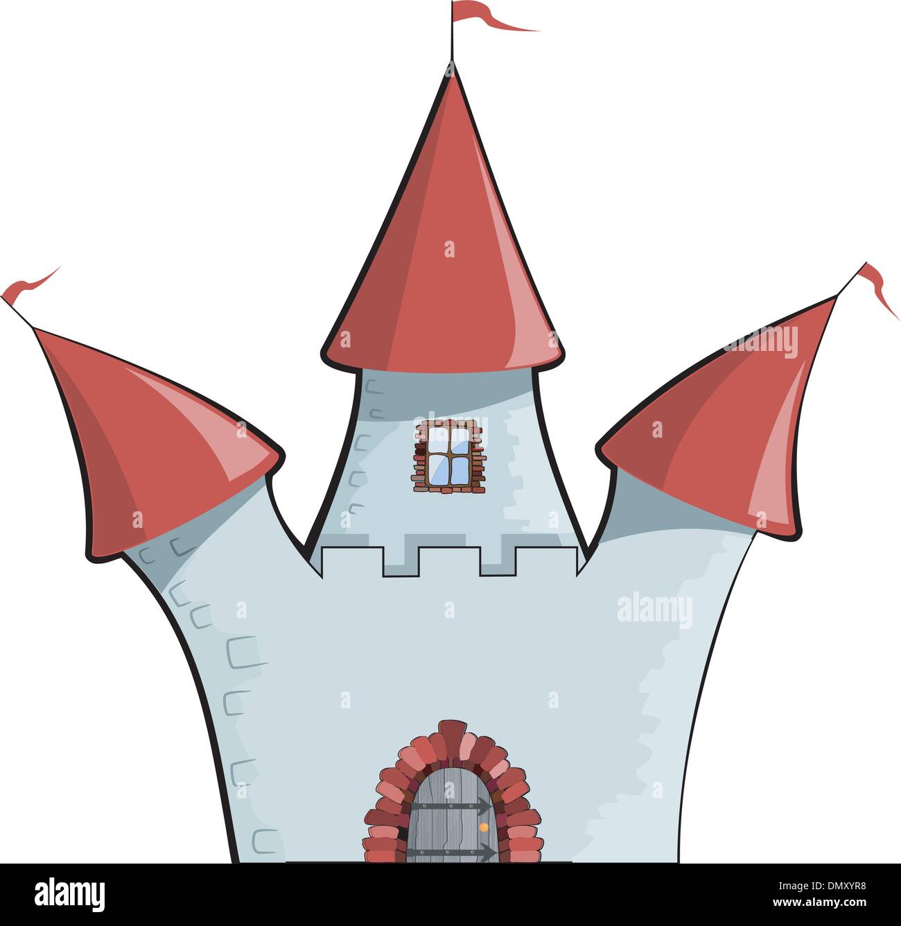 Vector illustration of cartoon castle. EPS10 Stock Vector Image & Art ...