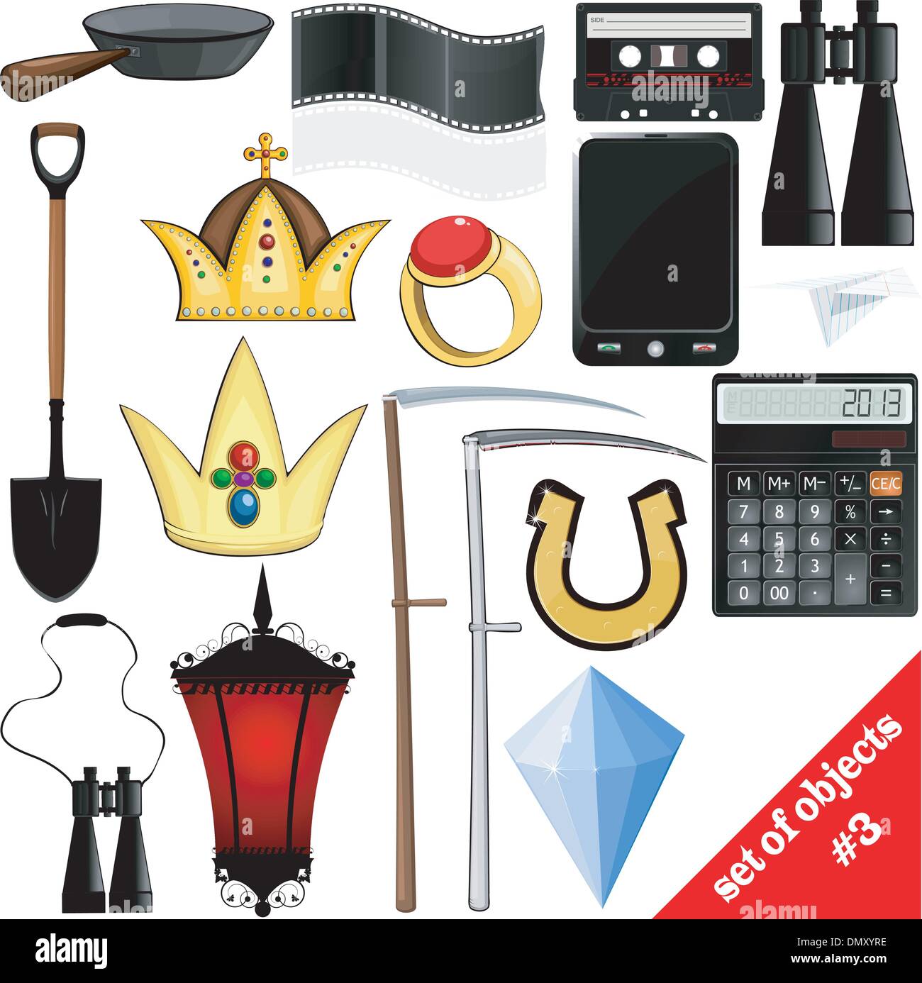 Vector drawing of a set of objects. EPS10 Stock Vector Image & Art - Alamy