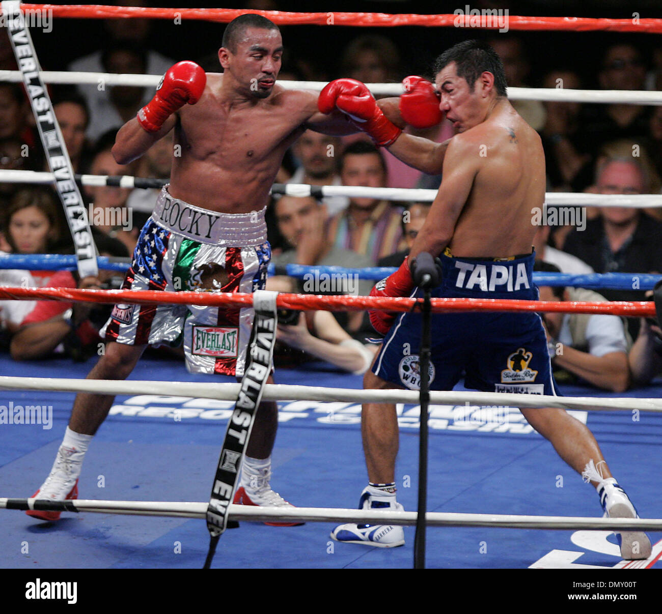 May 20, 2006; Los Angeles, CA, USA; (L) RICARDO 'ROCKY' JUAREZ lands a ...